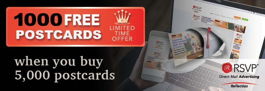 1,000 Free Postcards when you buy 5,000